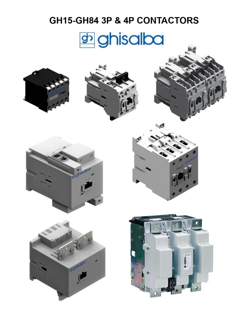 GHISALBA GH15 - GH84 3P & 4P CONTACTORS RATING CHART - FM Electrical ...